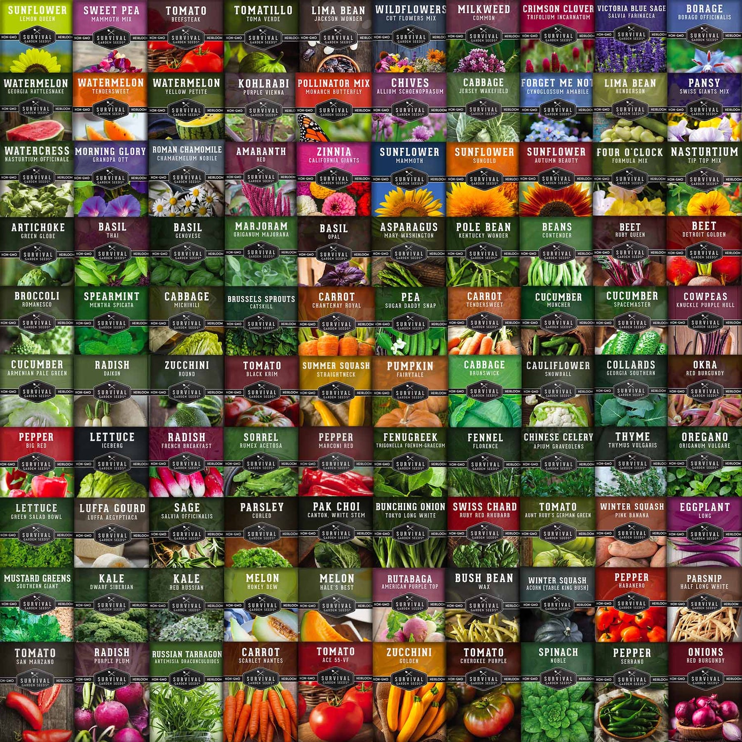 Farmers Seed Collection - 100 Seed Packets – SurvivalGardenSeeds
