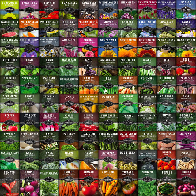 Farmers Seed Collection - 100 Seed Packets – SurvivalGardenSeeds
