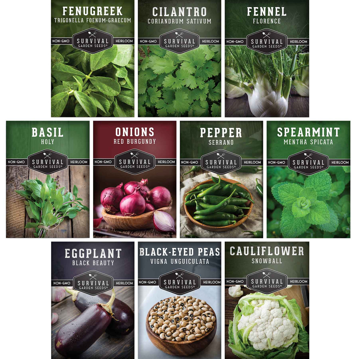 Indian Vegetable Seed Collection – 10 Heirloom Seeds – SurvivalGardenSeeds