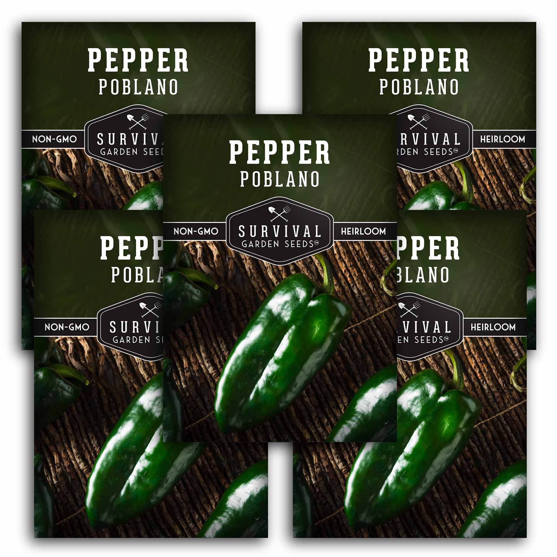 Poblano Pepper Seeds - Ancho Chili - SurvivalGardenSeeds