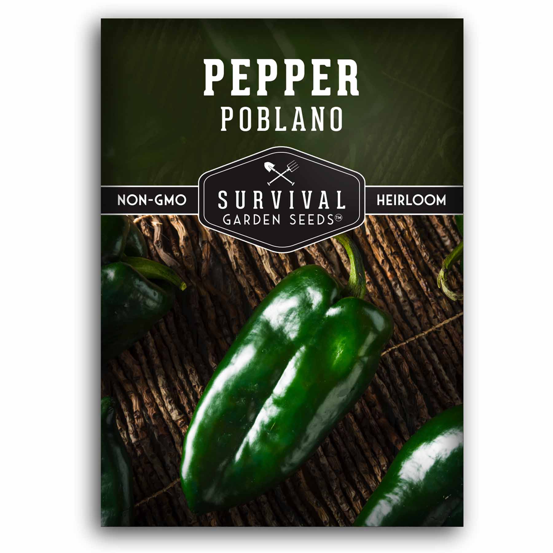 Poblano Pepper Seeds - Ancho Chili - SurvivalGardenSeeds