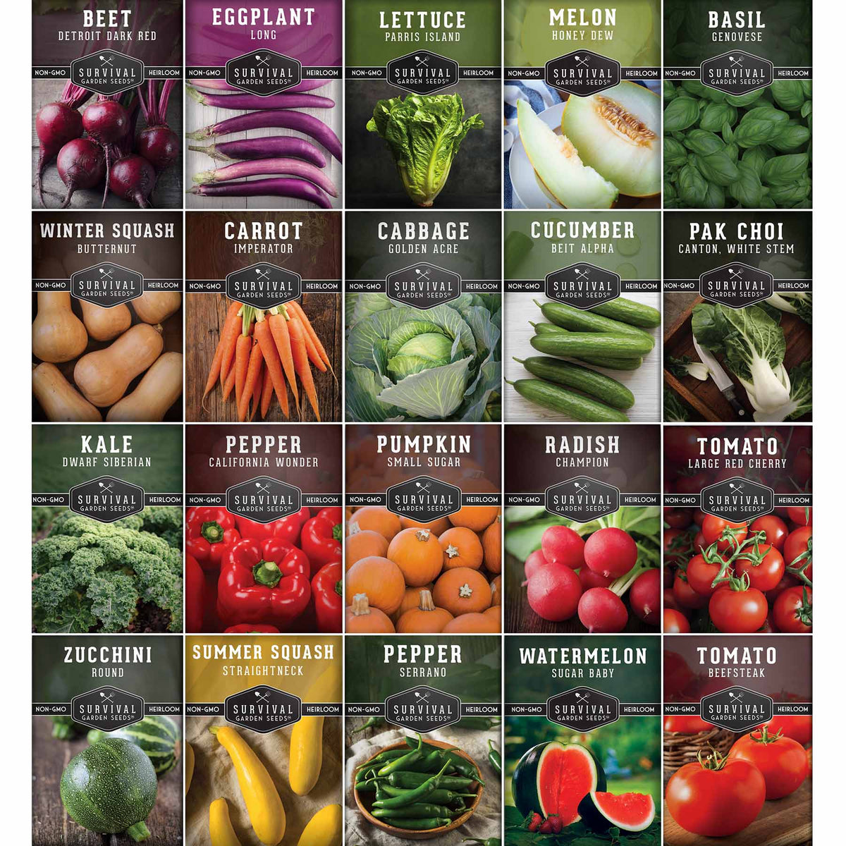 Starter 20 Vegetable Seed Collection – SurvivalGardenSeeds