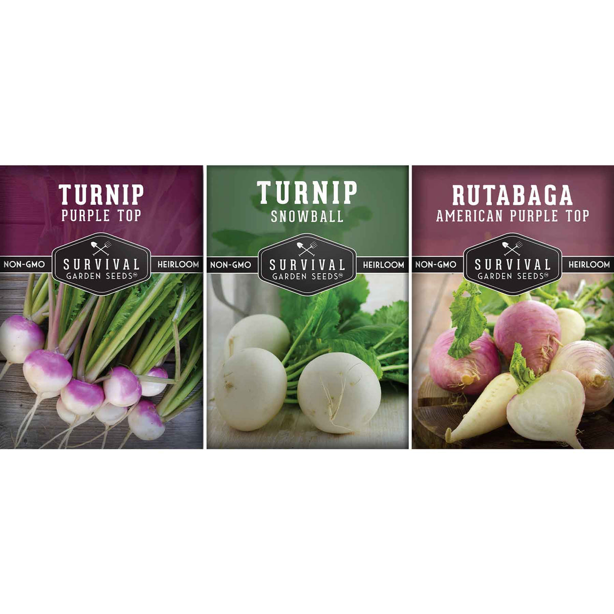 Turnip Seed Collection - 3 Varieties – SurvivalGardenSeeds