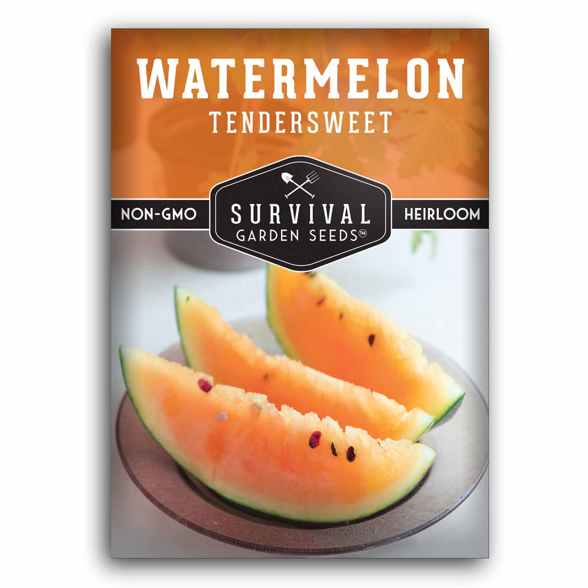 Tendersweet Orange Watermelon – Heirloom Seeds – SurvivalGardenSeeds