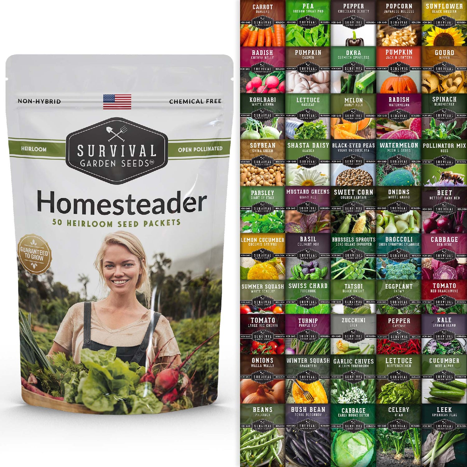 Homesteader Collection - 50 Gardening Seeds – SurvivalGardenSeeds