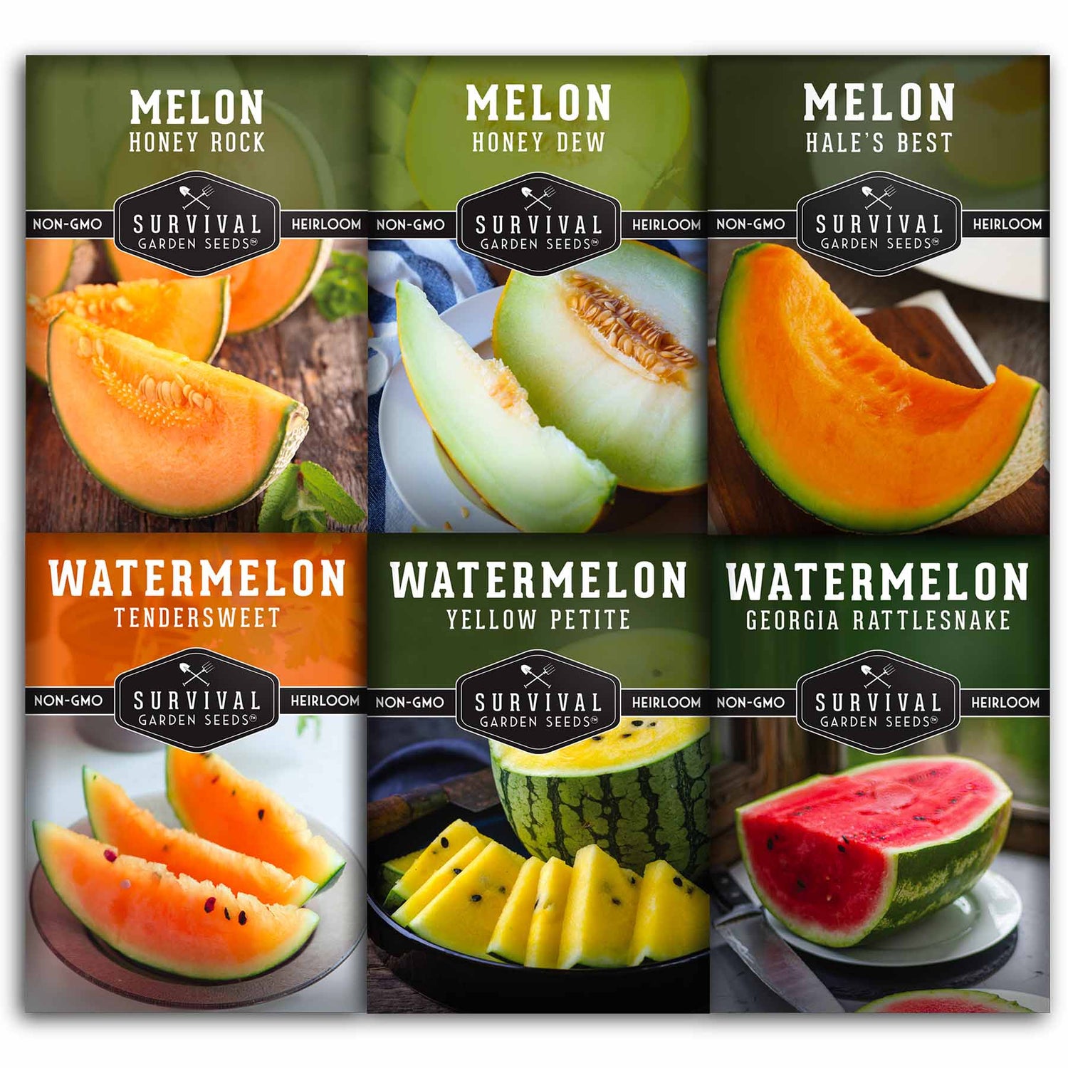 Melon Seed Collection - 6 Melon Varieties – SurvivalGardenSeeds