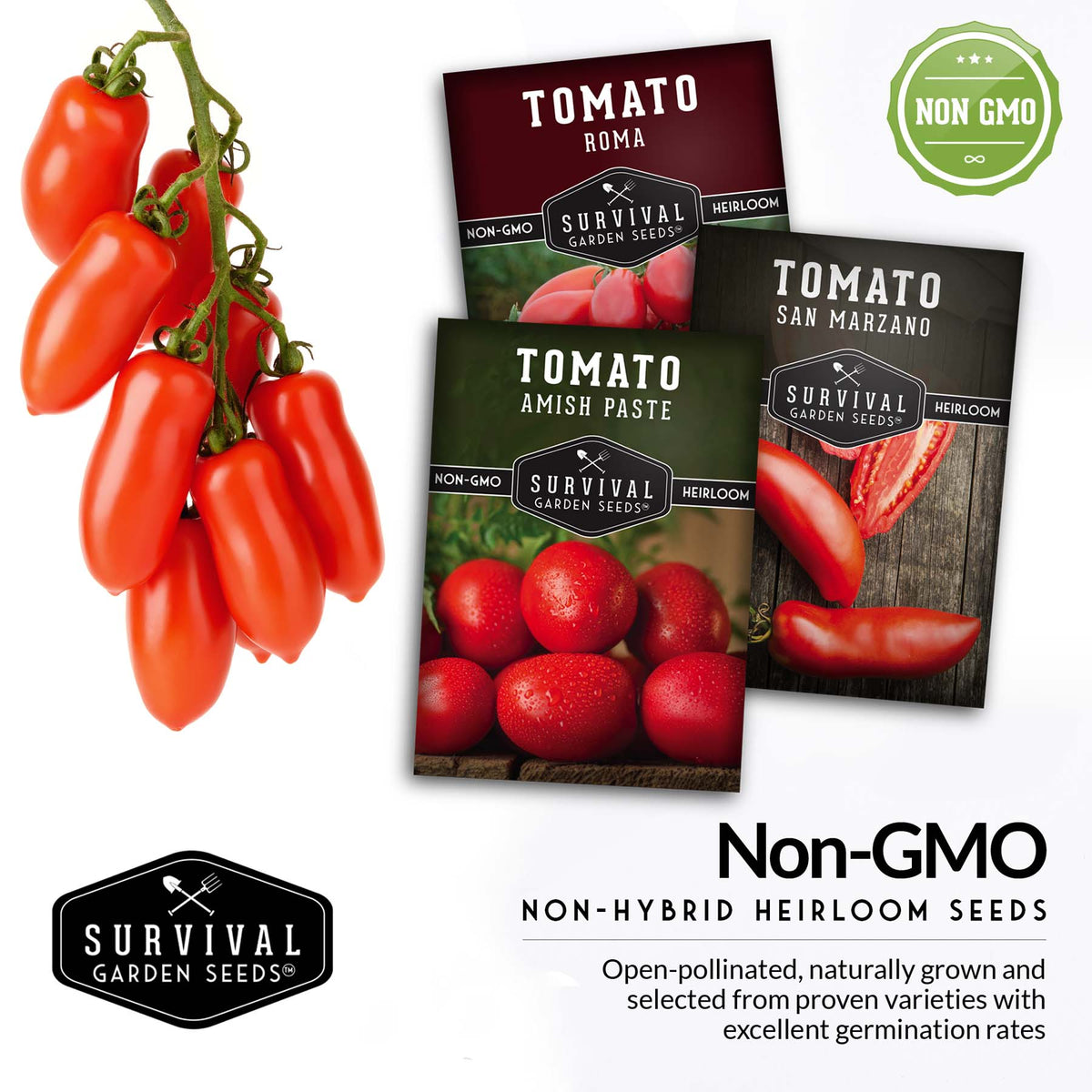 Heirloom Paste Tomato Seed Collection – SurvivalGardenSeeds